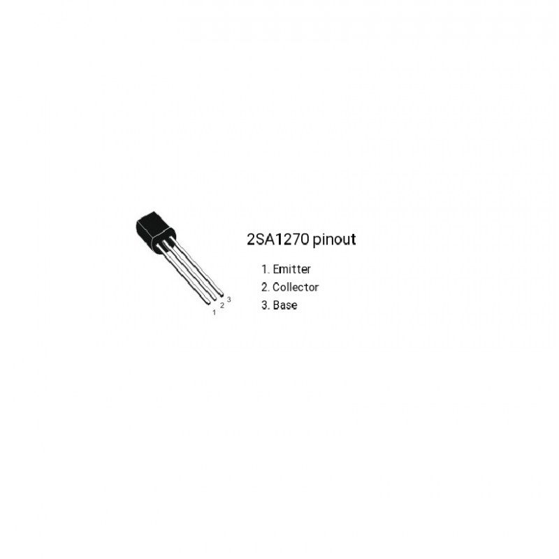 TRANSISTOR BIPOLAR PNP A1270 Voltaje: 30V Corriente: 0.5 A